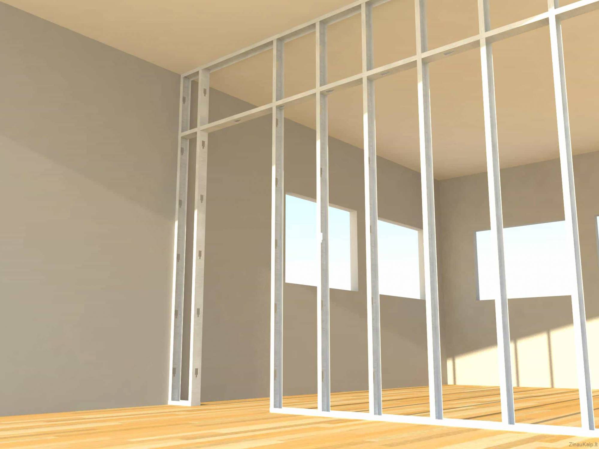 Kaip montuoti gipso kartono pertvaras | ZinauKaip.lt